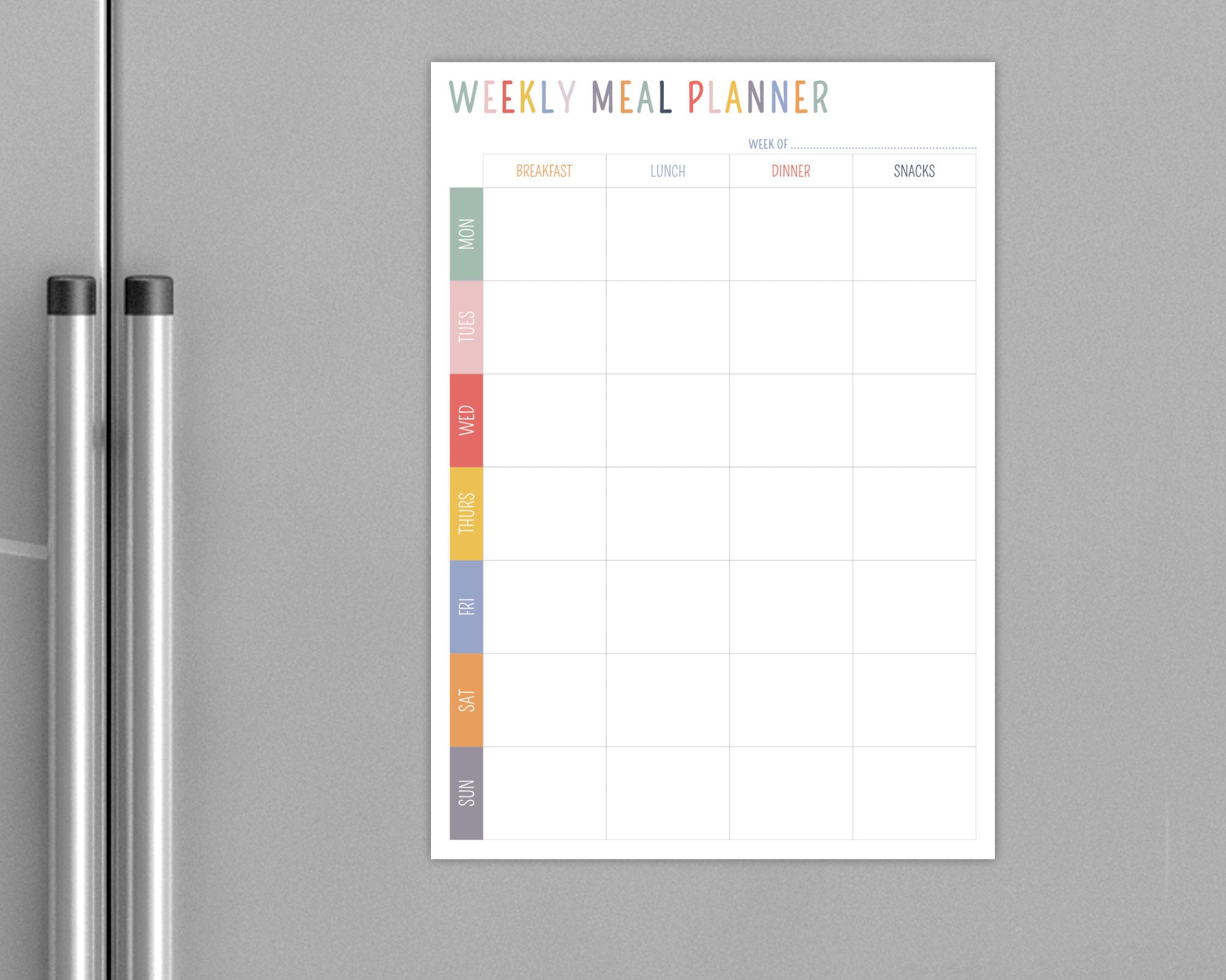 Personalised Weekly Meal Planner Notepad Weekly Meal Plan A4 - Etsy