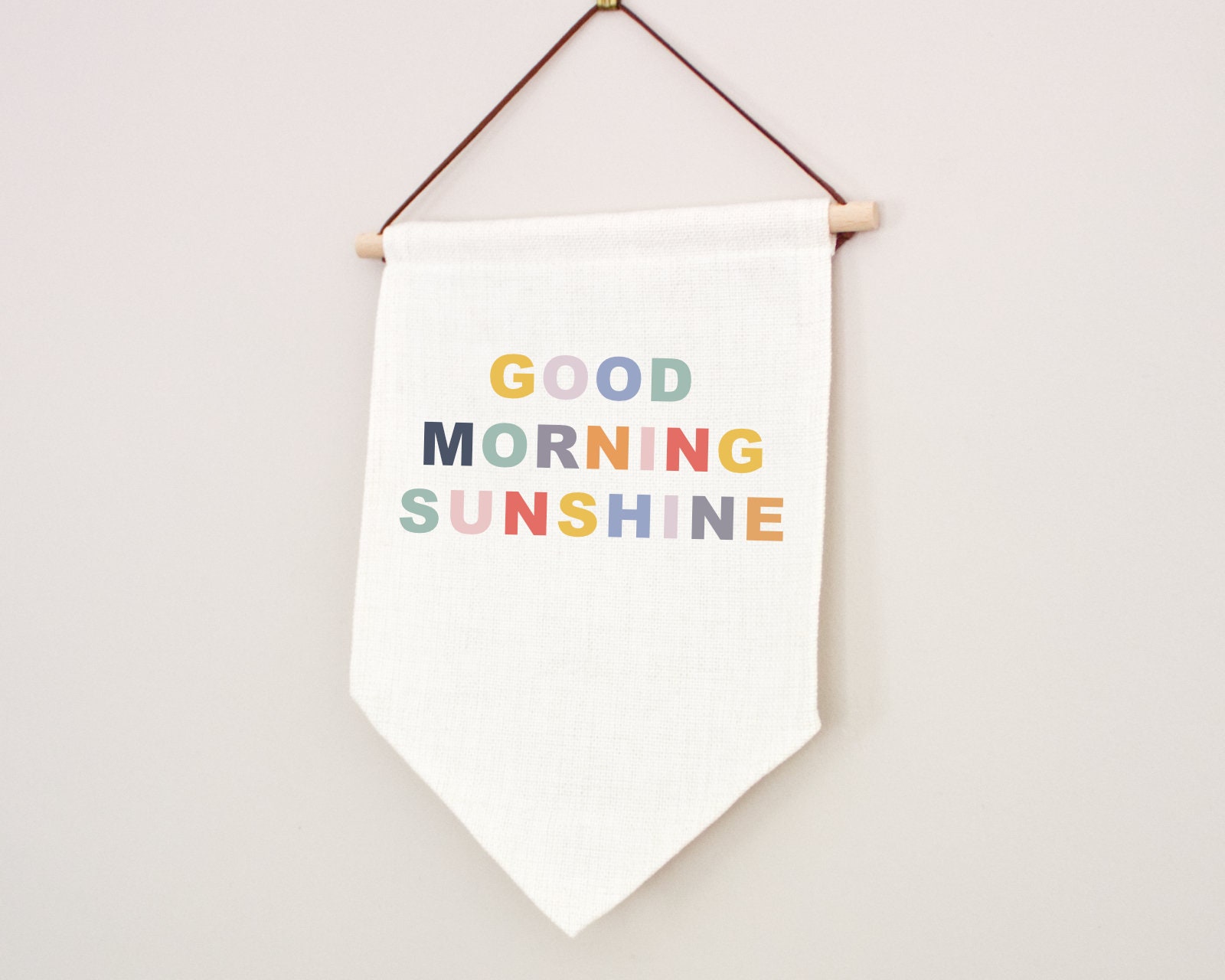 Good Morning Sunshine Linen Flag, New Home Gift, Wedding or Anniversary ...