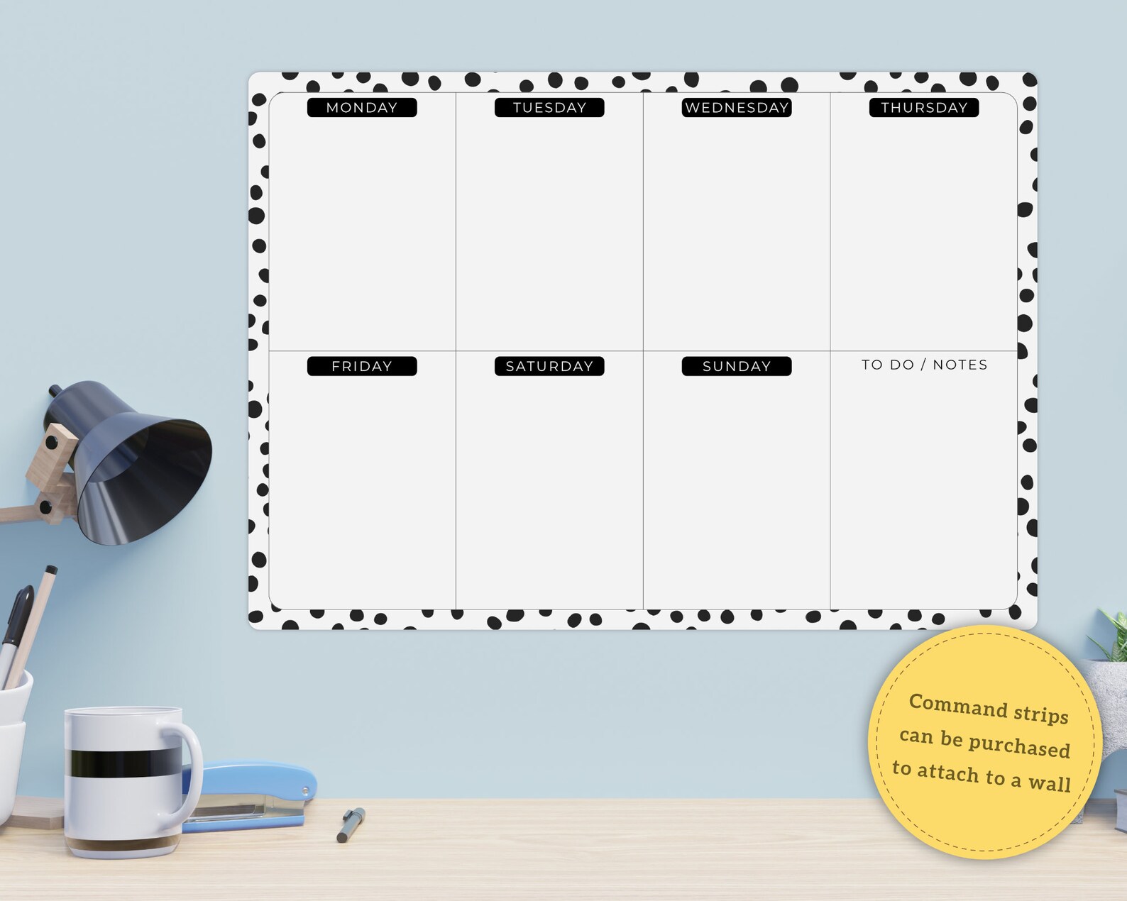A4 Weekly Wall Planner Dry Erase Whiteboard Family Planner | Etsy UK