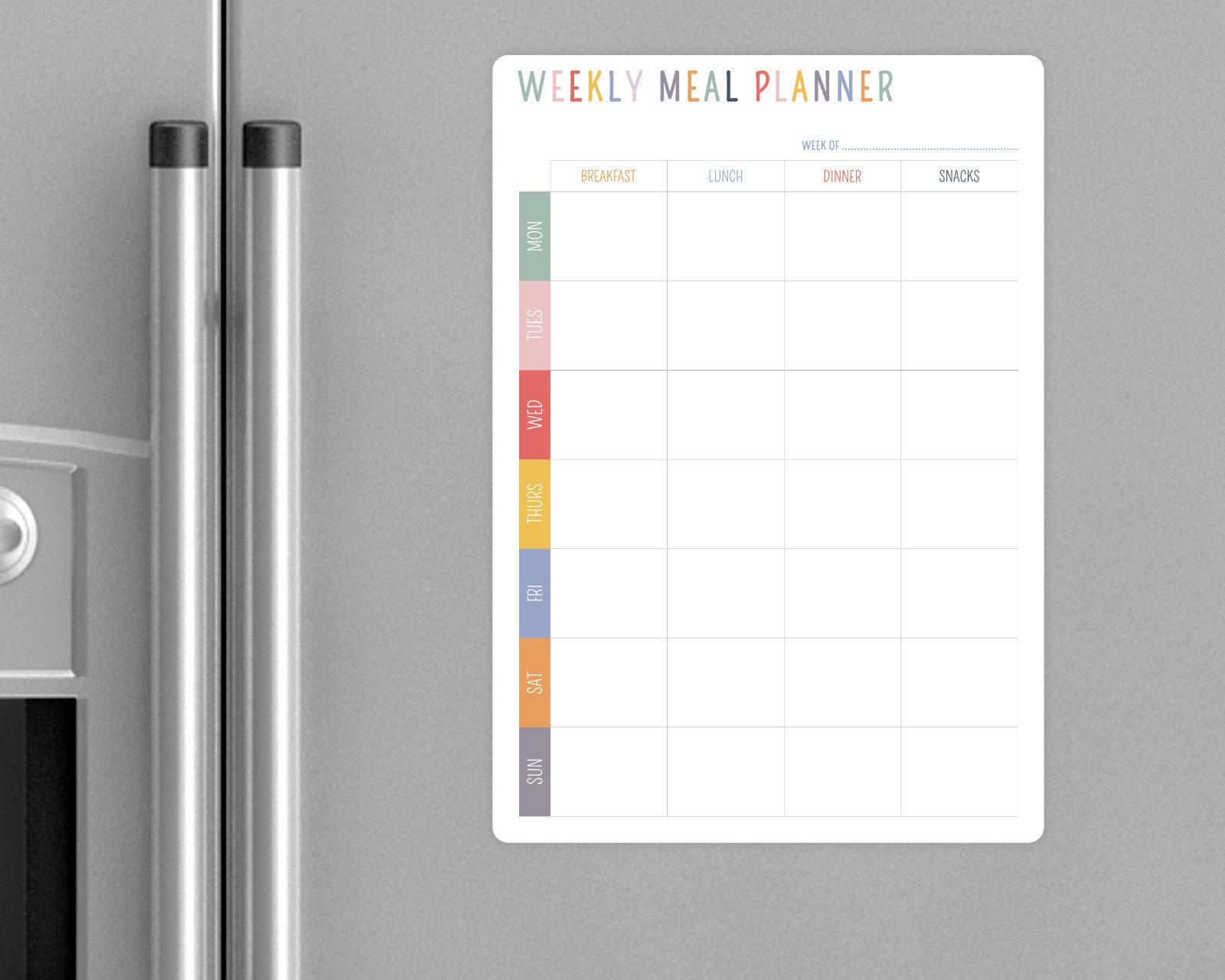 Colourful Dry Wipe Whiteboard A4 Menu Planner Board. - Etsy