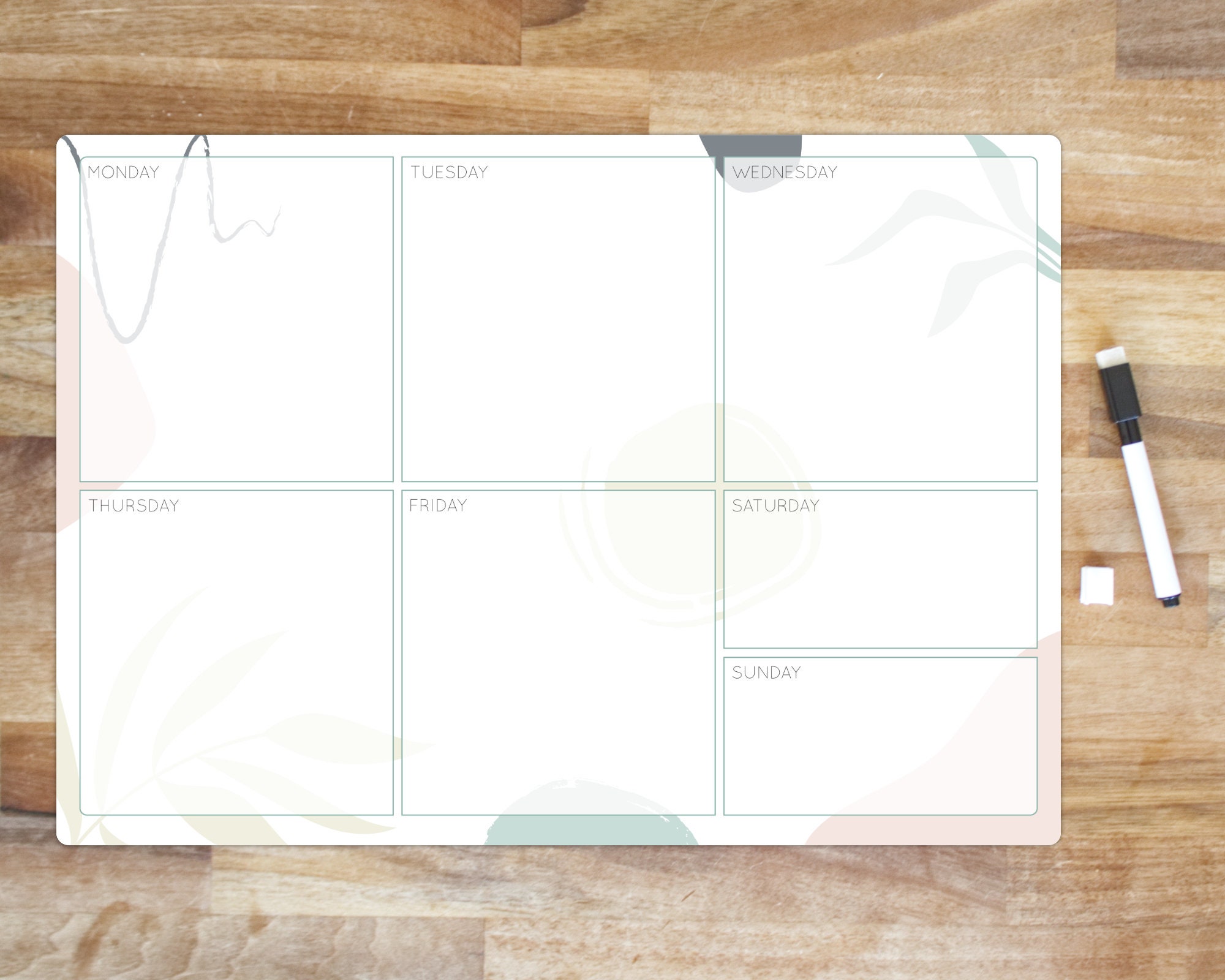 Weekly Planner Whiteboard Large A3 Weekly Dry Wipe Wall | Etsy