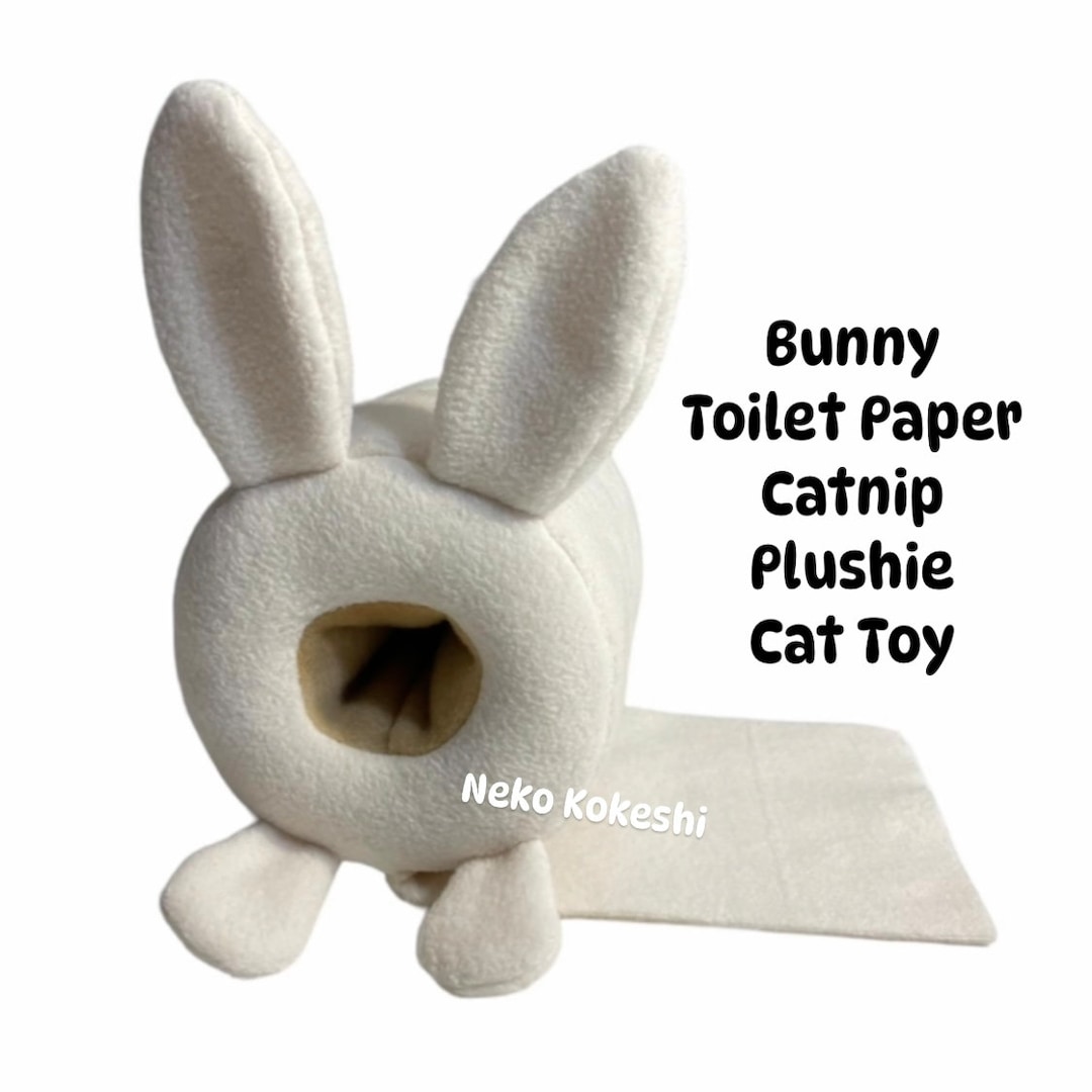 EGGSHELL Bunny Toilet Paper Plushie Cat Toy - Etsy
