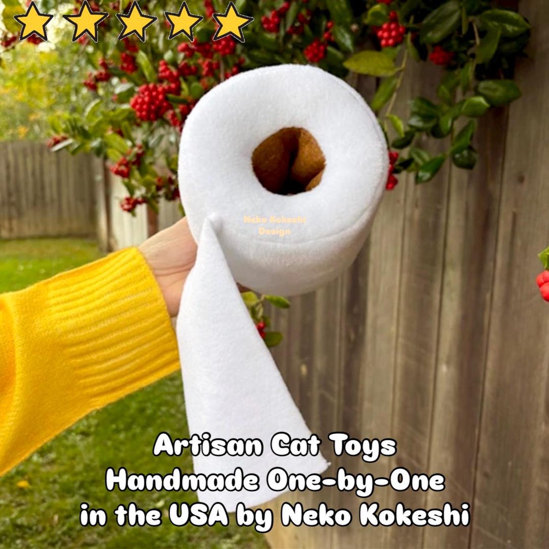 BEST SELLER! RESTOCKED Cat Toy Toilet Paper Roll Catnip Cat Toy Plushie ...