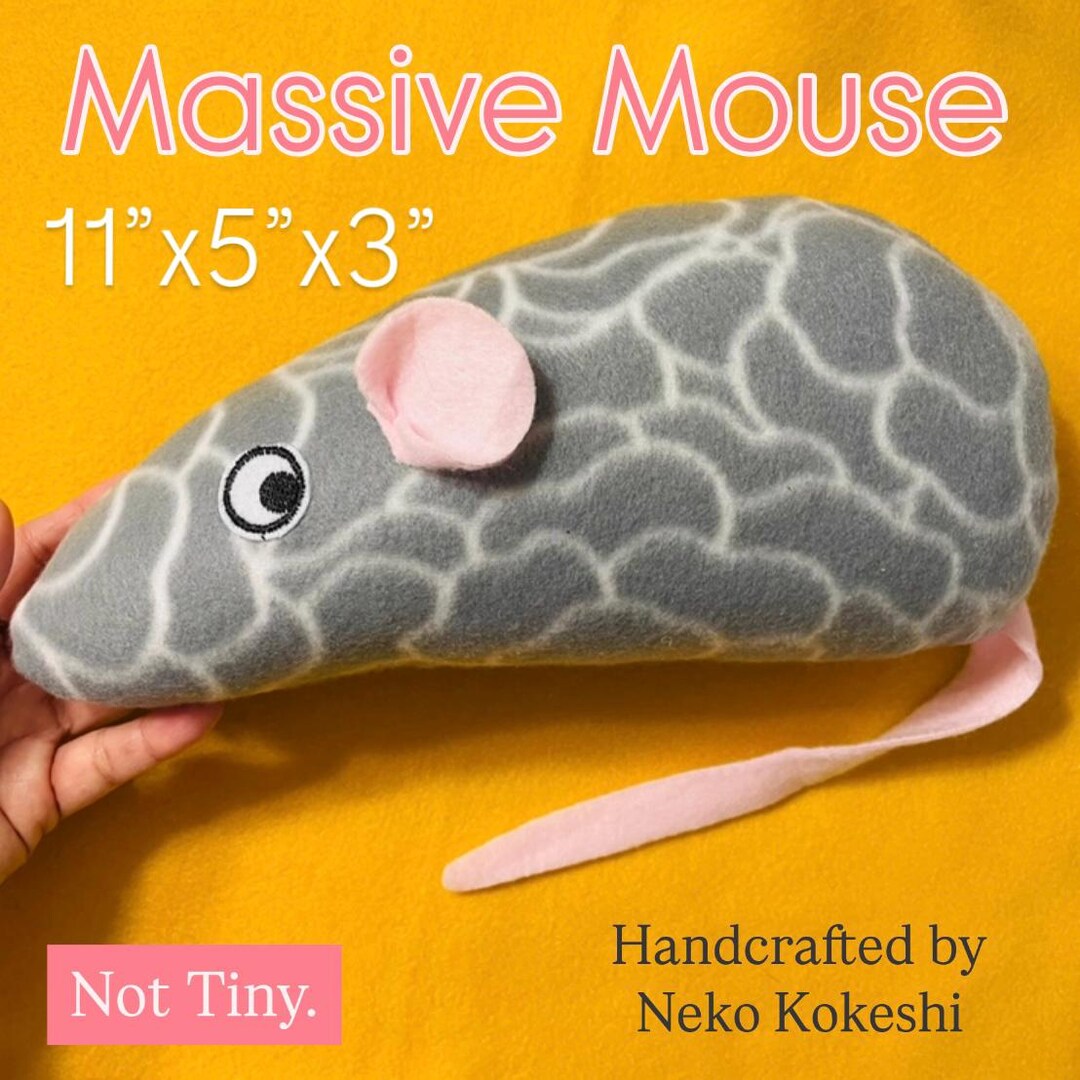 MASSIVE MOUSE Cat Toy 11 Catnip Handmade Fat Mice Rat Cat Gift for Cat ...