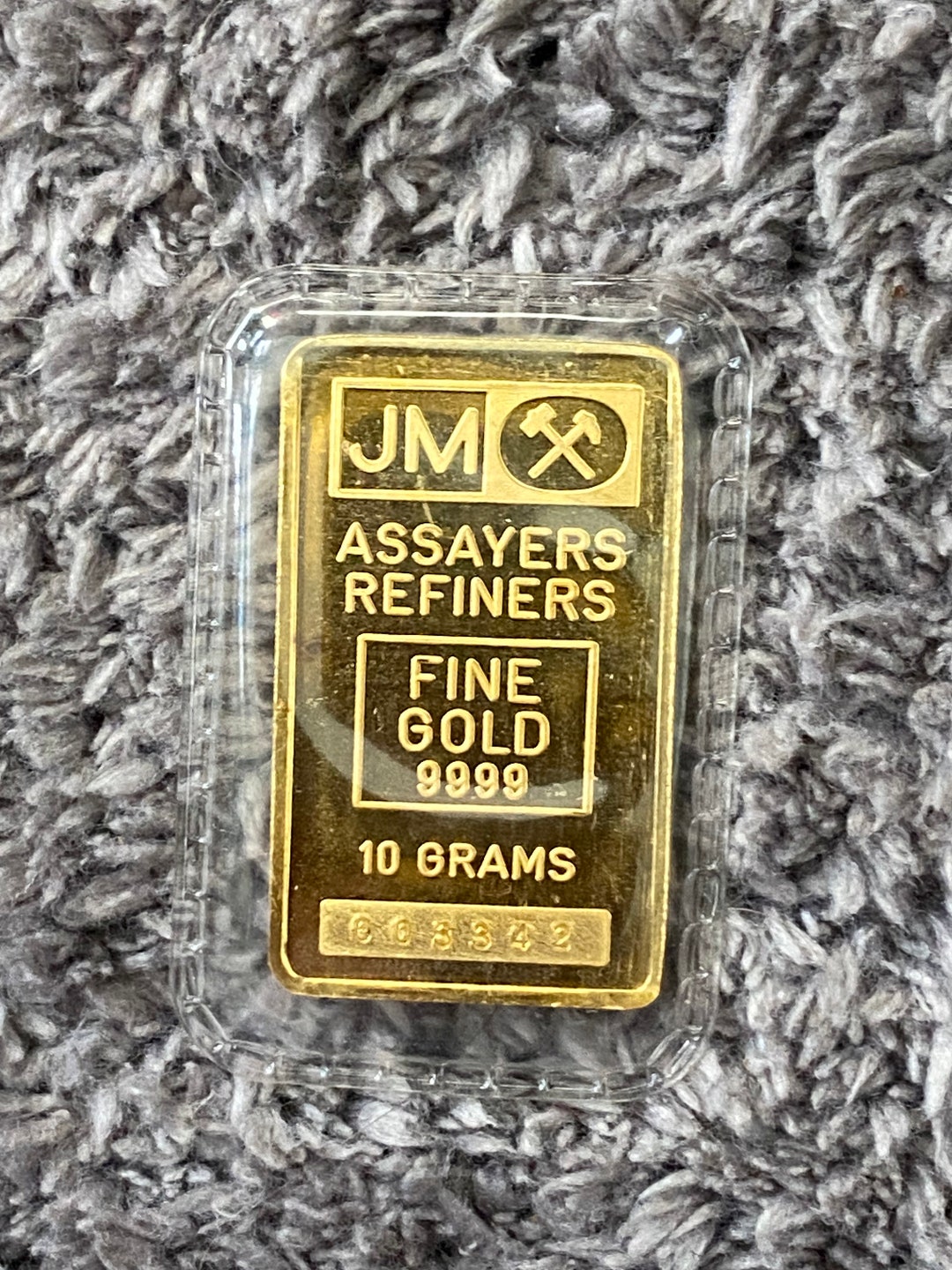 10 Gram Johnson Matthey JM Gold Bullion Bar. .999% Pure - Etsy