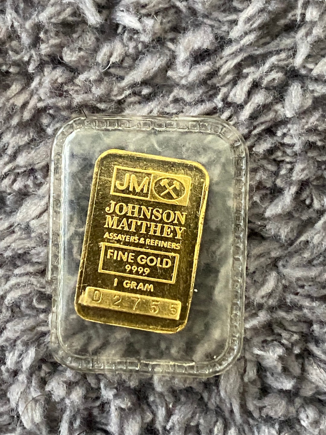 1 Gram Johnson Matthey JM Gold Bullion Bar. .999% Pure - Etsy