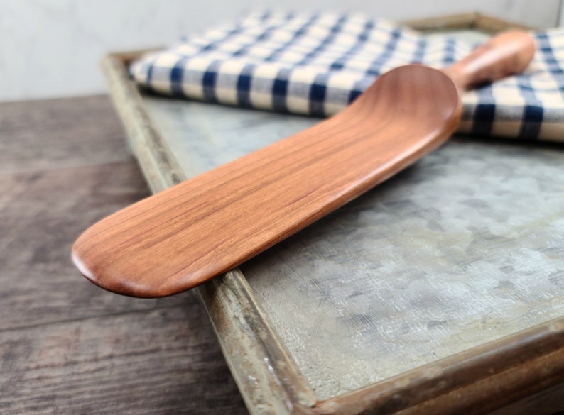 Hand Made Wooden Cherry Spurtle Wooden Spatula 026-C - Etsy