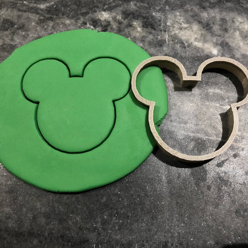 Mickey Mouse Head Ears Outline Cookie And Fondant Cutter Custom Made 3d