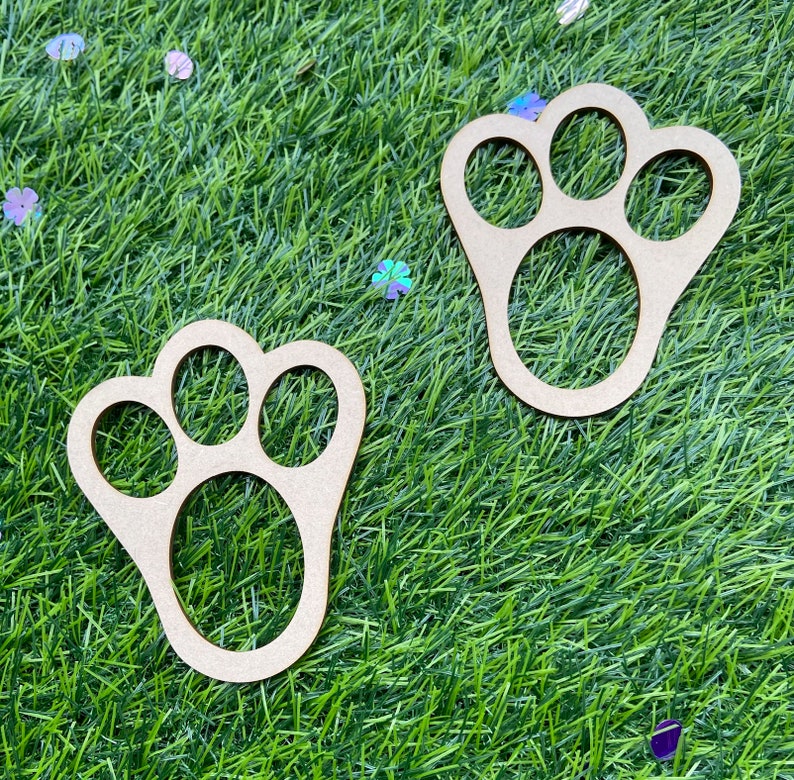 Easter Bunny Paw Print Stencils Easter Egg Hunt Decoration - Etsy