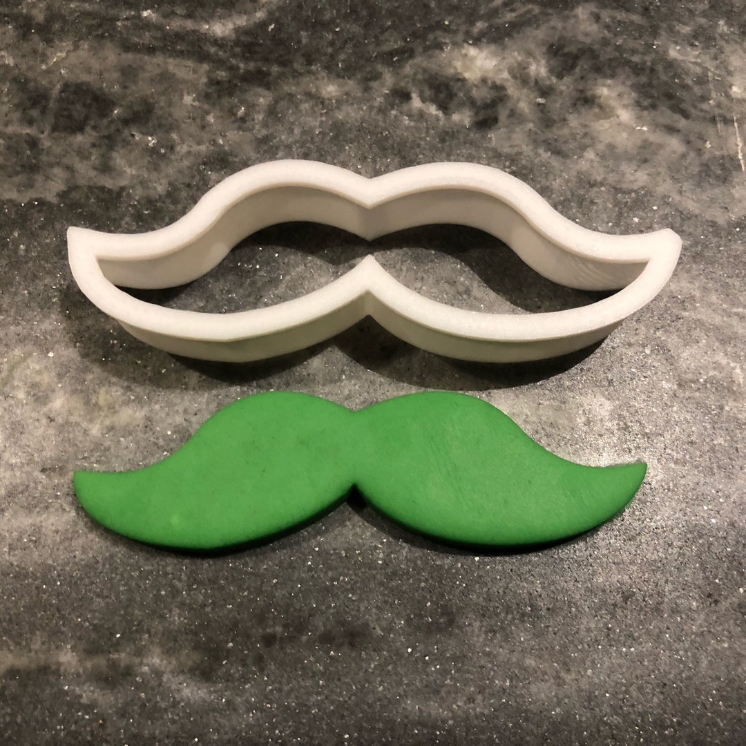Moustache / Mo Cookie & Fondant Cutter - Custom Made 3D Printed Cookie ...