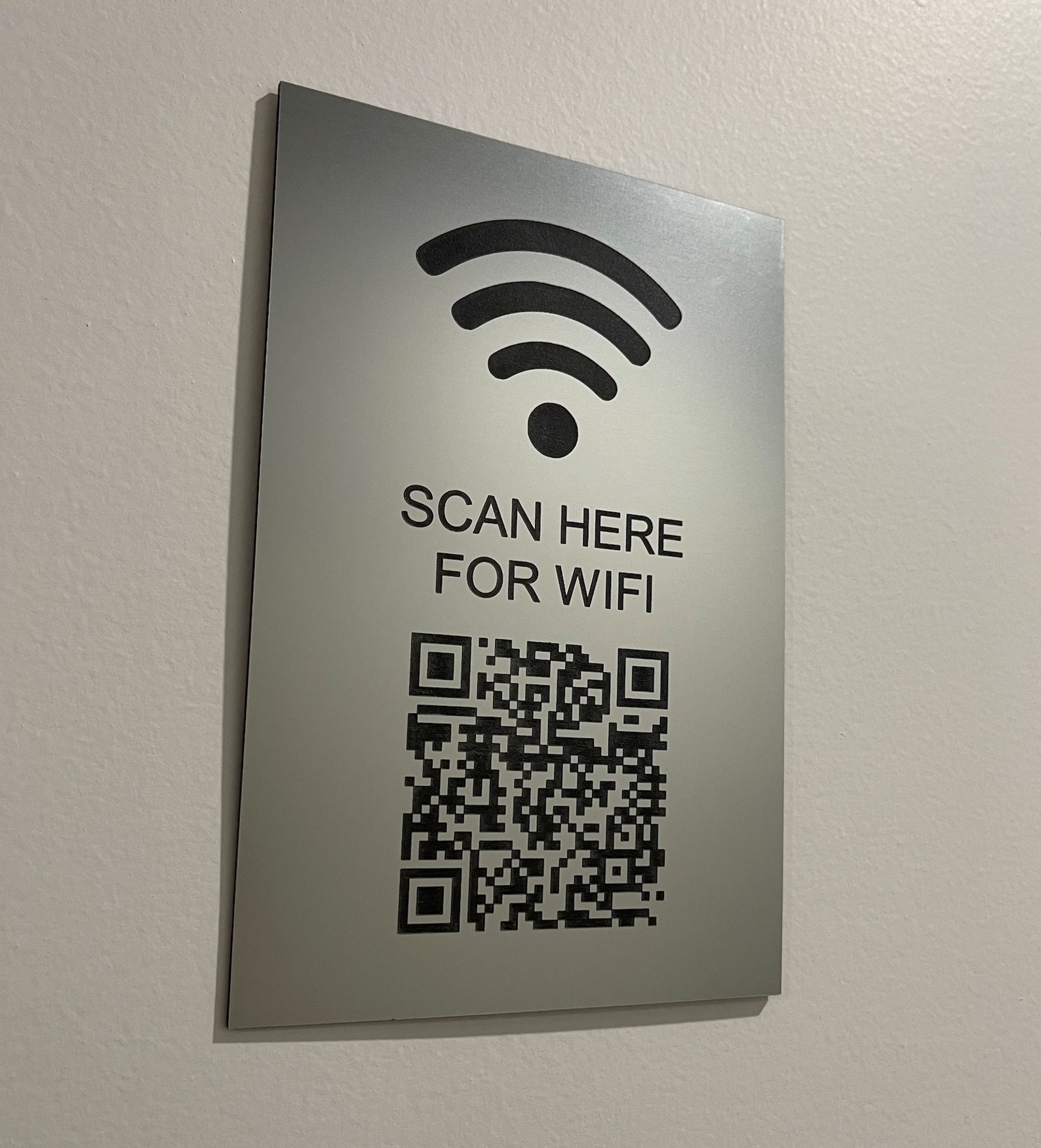 Wifi QR Code Scan to Connect Self Adhesive Sign Scan for - Etsy
