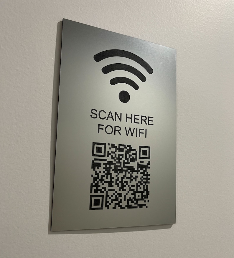 Wifi QR Code Scan to Connect Self Adhesive Sign Scan for - Etsy