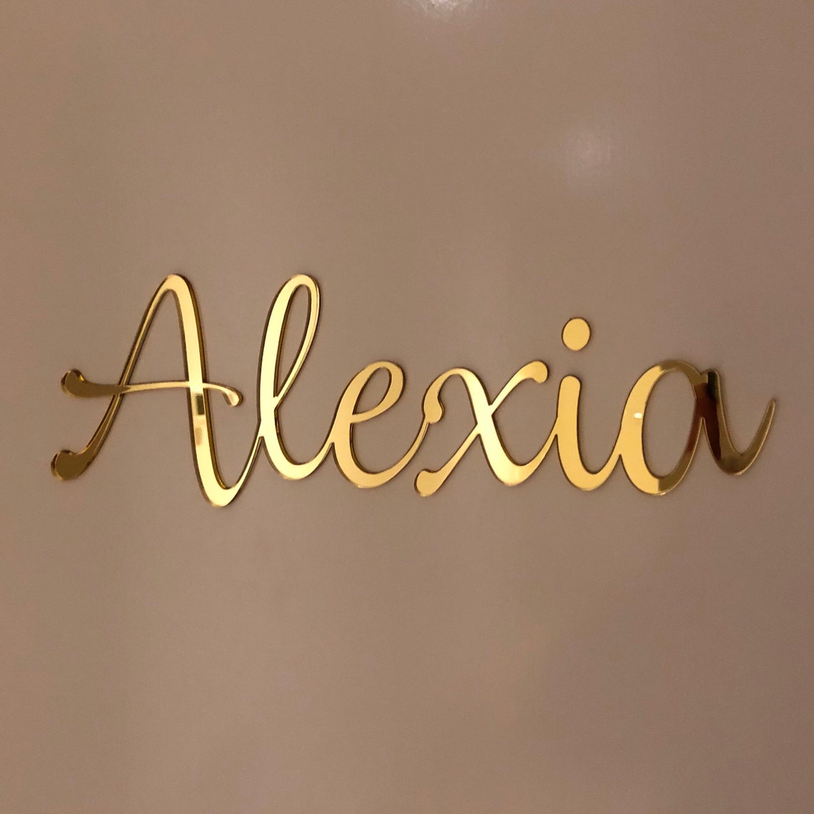 Acrylic Name Wall Decoration - Personalised Custom, Script Plaque ...