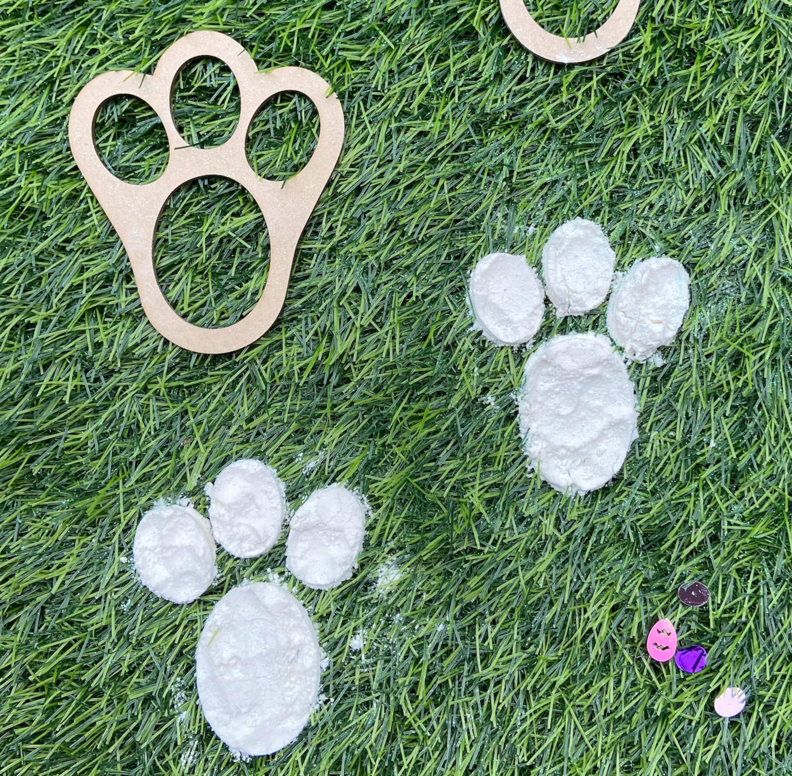 Easter Bunny Paw Print Stencils Easter Egg Hunt Decoration - Etsy