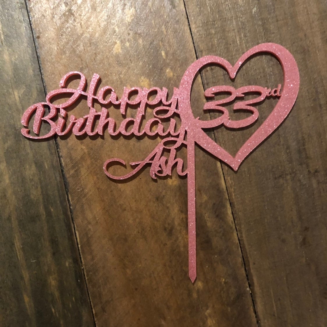 Personalised Cake Topper Custom Laser Cut Acrylic Personalized 