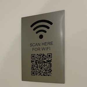 Wifi QR Code Scan to Connect Self Adhesive Sign | Scan for Wifi - Guest ...