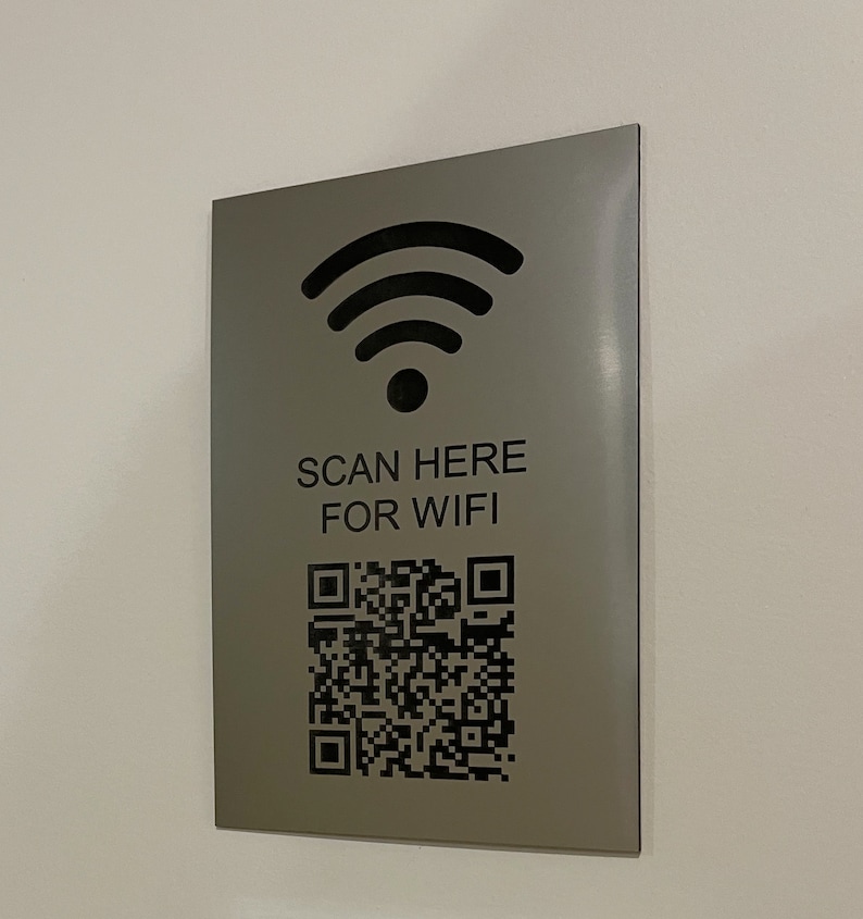 Wifi QR Code Scan to Connect Self Adhesive Sign Scan for - Etsy