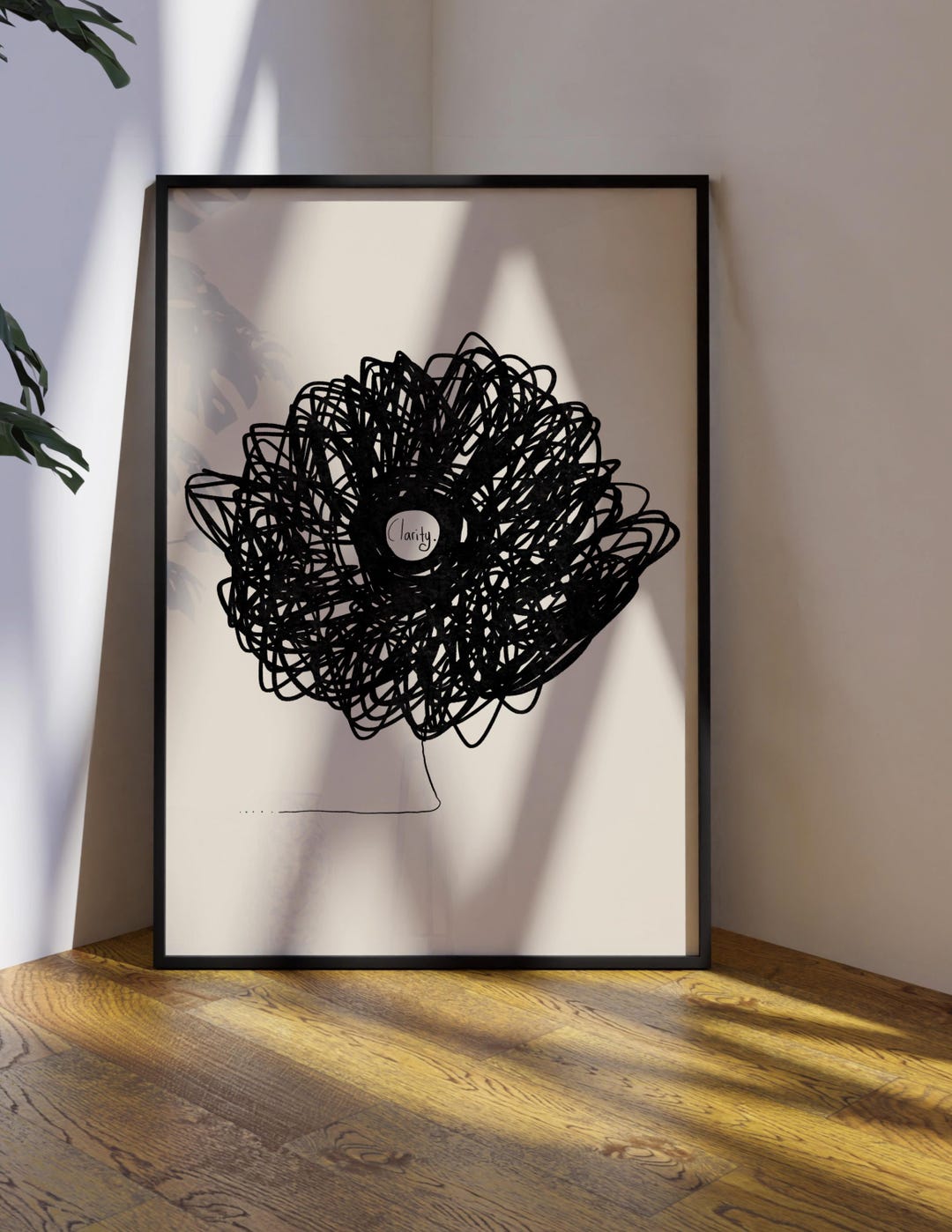 Clarity Art Print - Abstract Line Drawing on Matte Paper - Etsy
