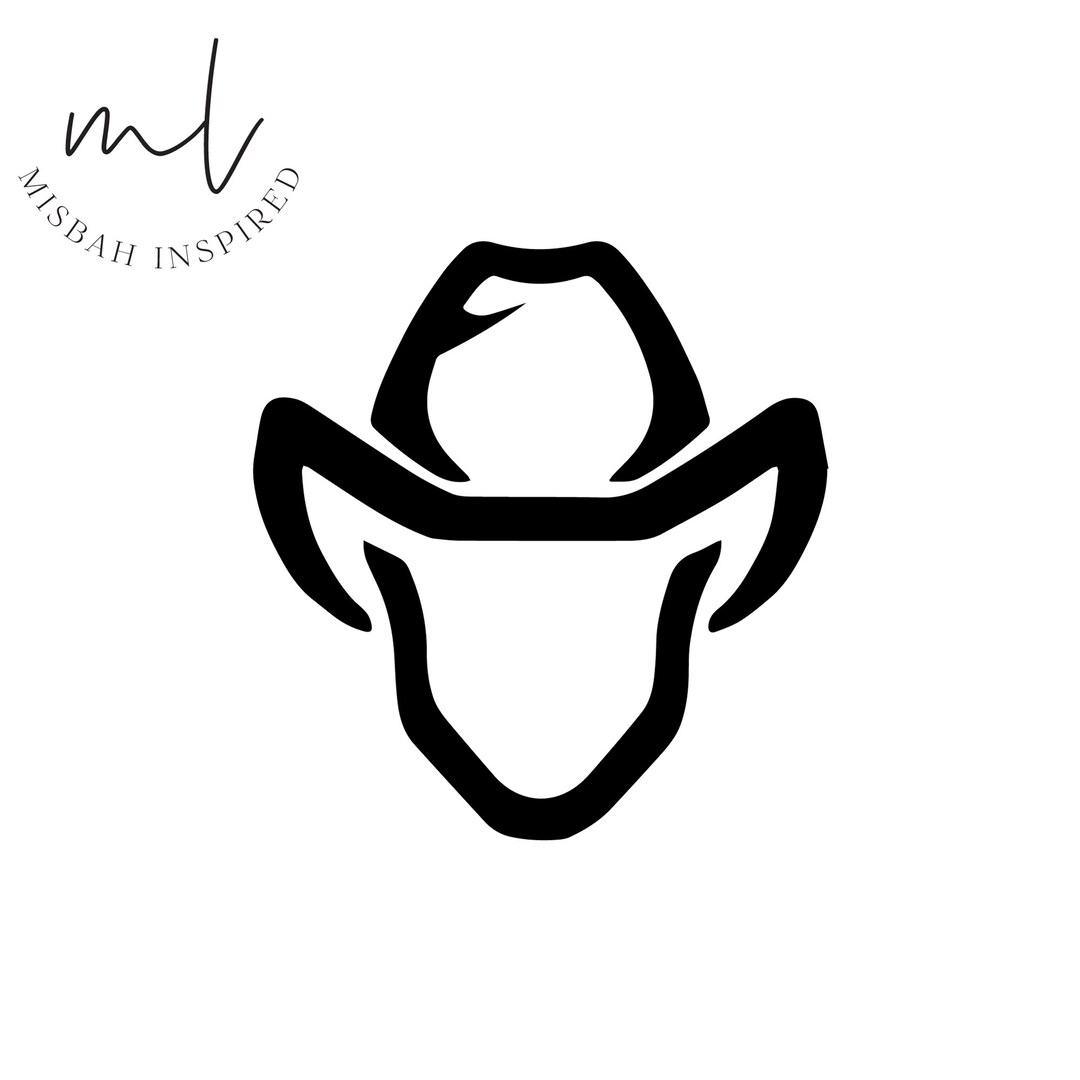 Cowboy Hat Decal Cowboy Decal Western Decal Rancher Decal Decal Truck ...