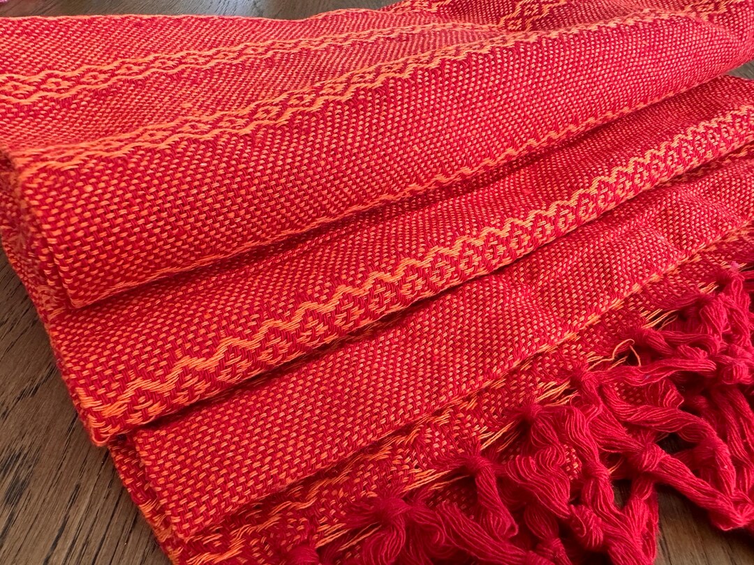 Mexican Cotton Rebozo & Baby Wrap - Fiery Sunset - 118 Inch (3m) X 23 ...