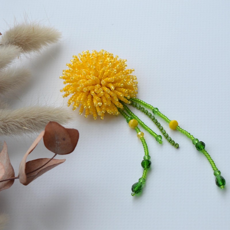 Dandelion Brooch - Etsy