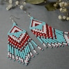 DIY Beaded Earrings Kit | for Beginner Pattern Fringe Flower Earrings ...