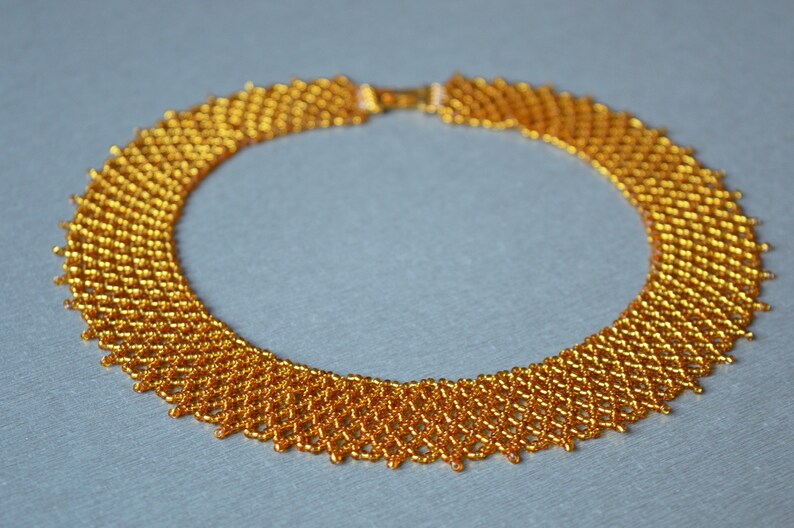 Beaded Necklace Pattern PDF, Collar Instant Download Tutorial - Etsy Canada