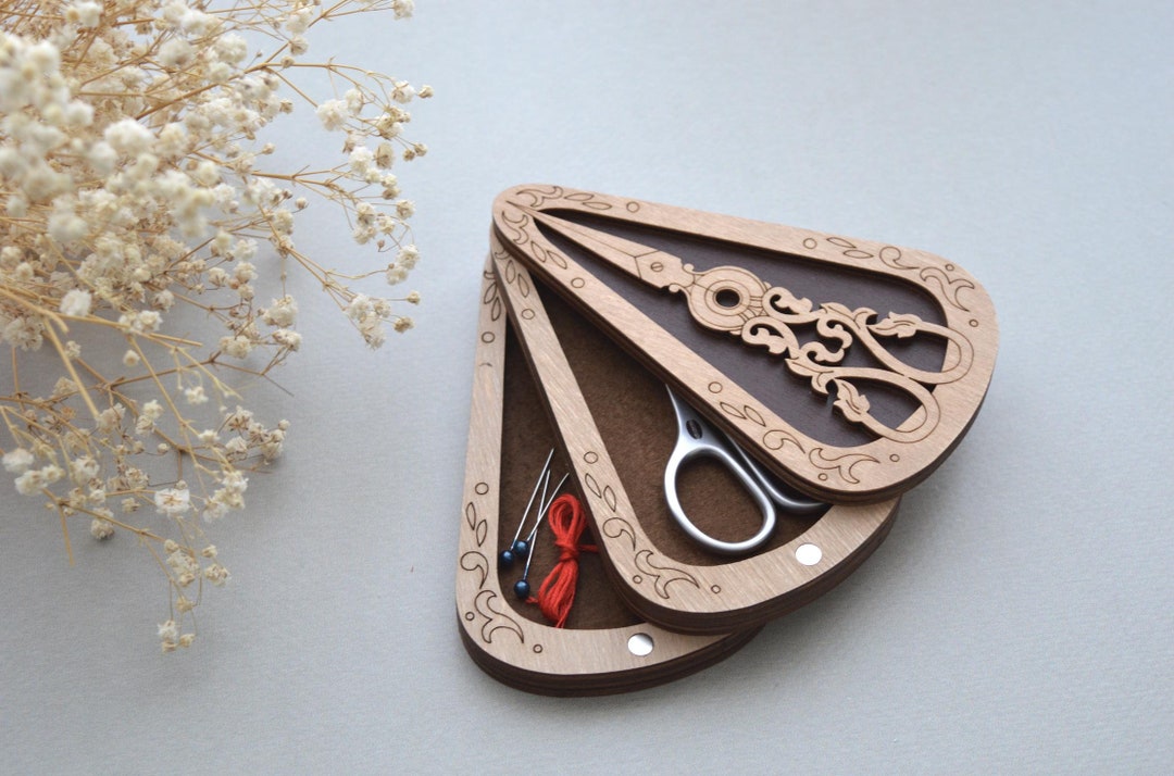 Wooden Scissors Storage | Wooden Scissors Organizer | Hand Embroidery ...