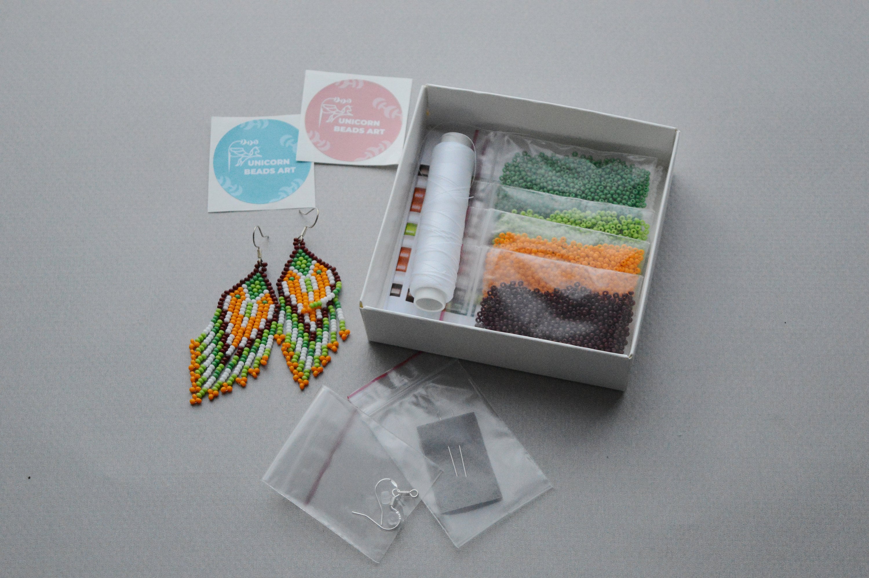 DIY Beaded Earrings Kit for Beginner Pattern Fringe Earrings | Etsy