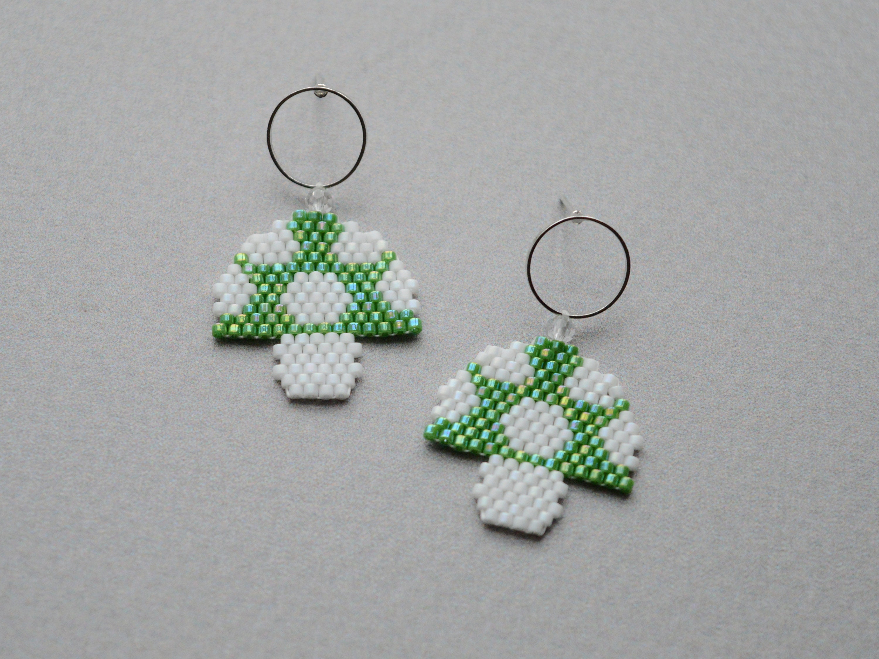 Bead Pattern Mushrooms Brick Stitch for Bead Weaving Red | Etsy