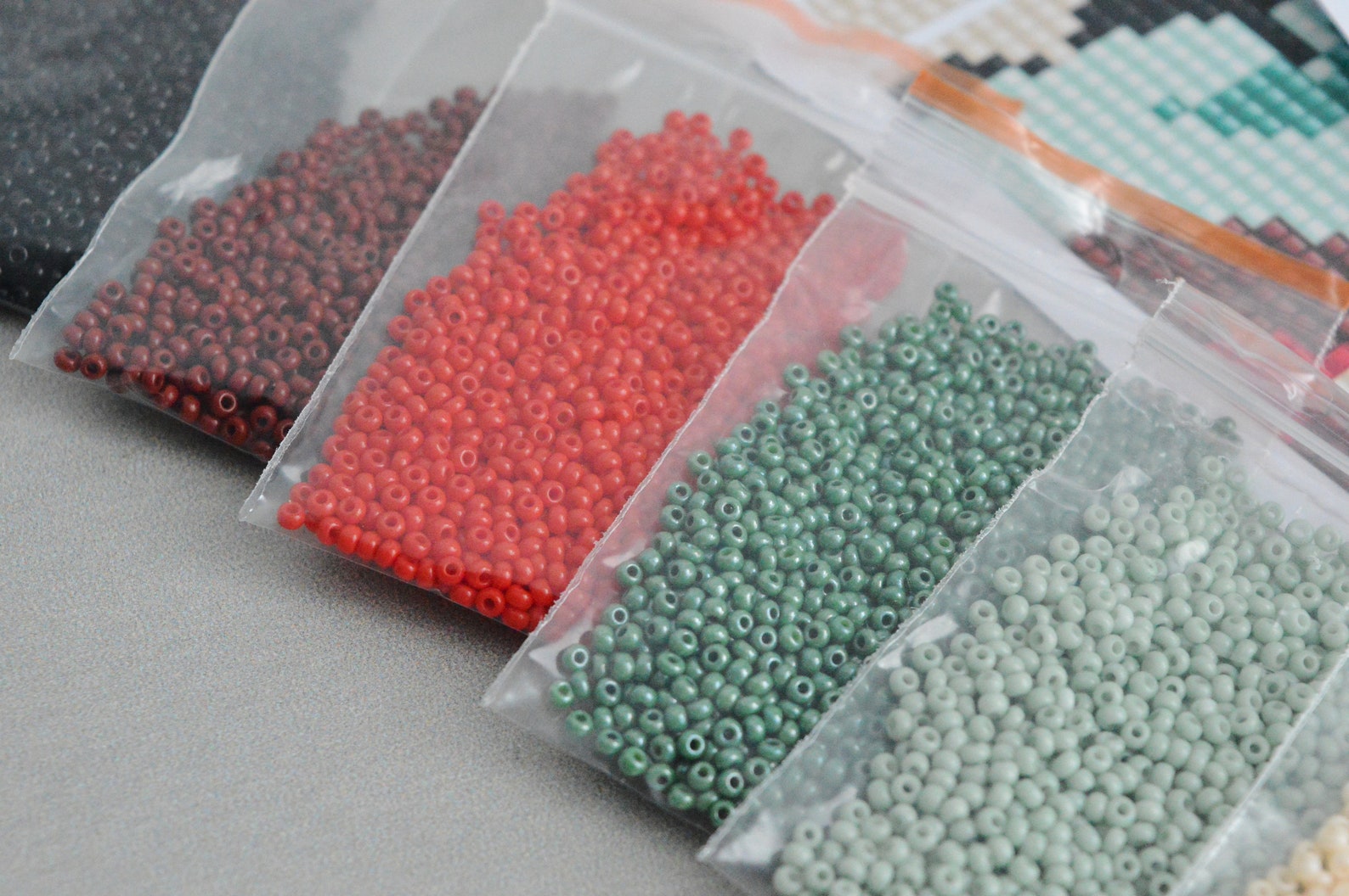 Bead Earrings Kit | Seed Bead DIY Project | for Beginner Pattern Fringe ...