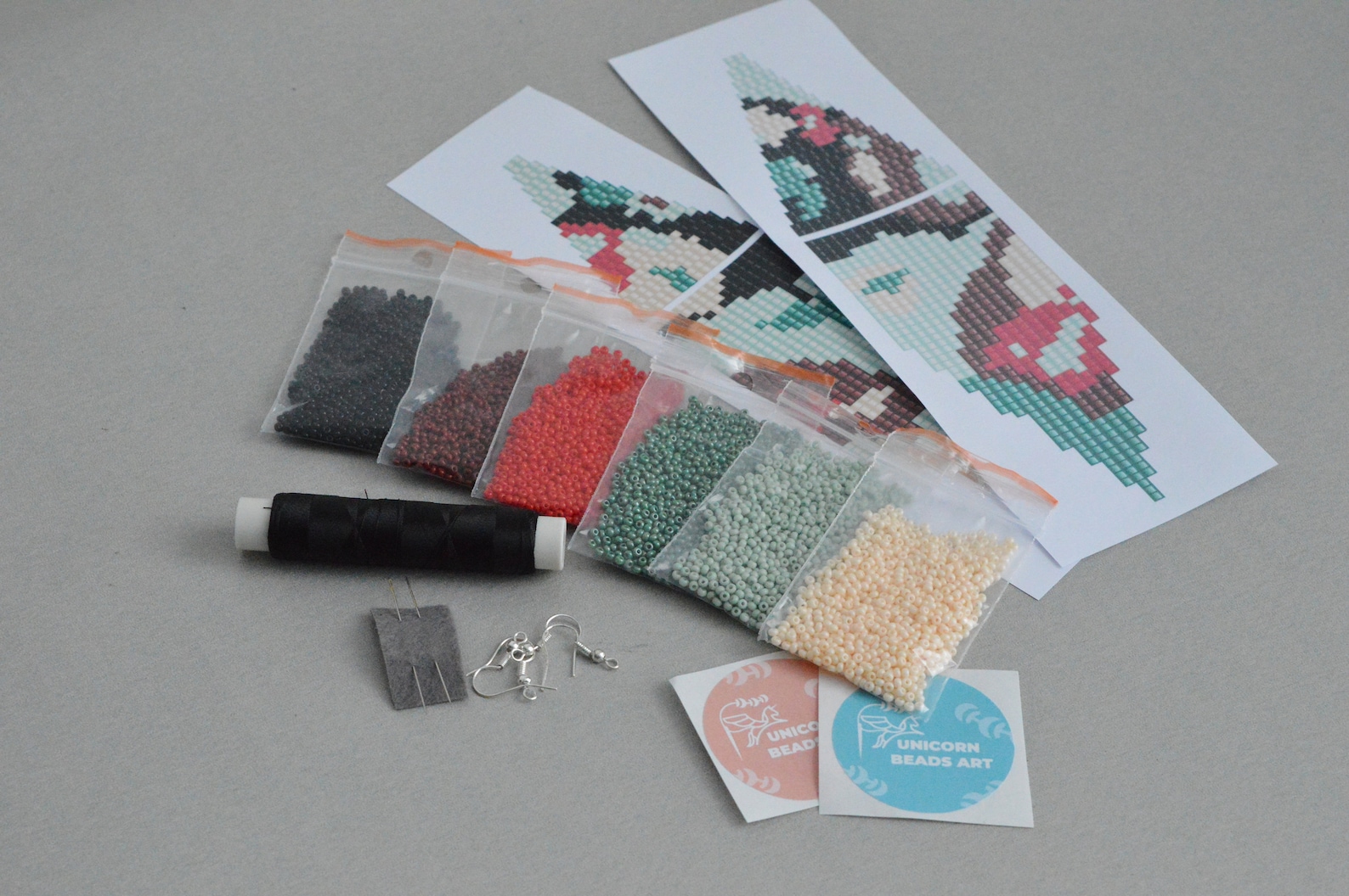 Bead Earrings Kit | Seed Bead DIY Project | for Beginner Pattern Fringe ...