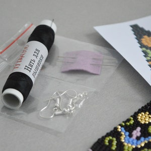 DIY Beaded Earrings Kit | for Beginner Pattern Fringe Flower Earrings ...