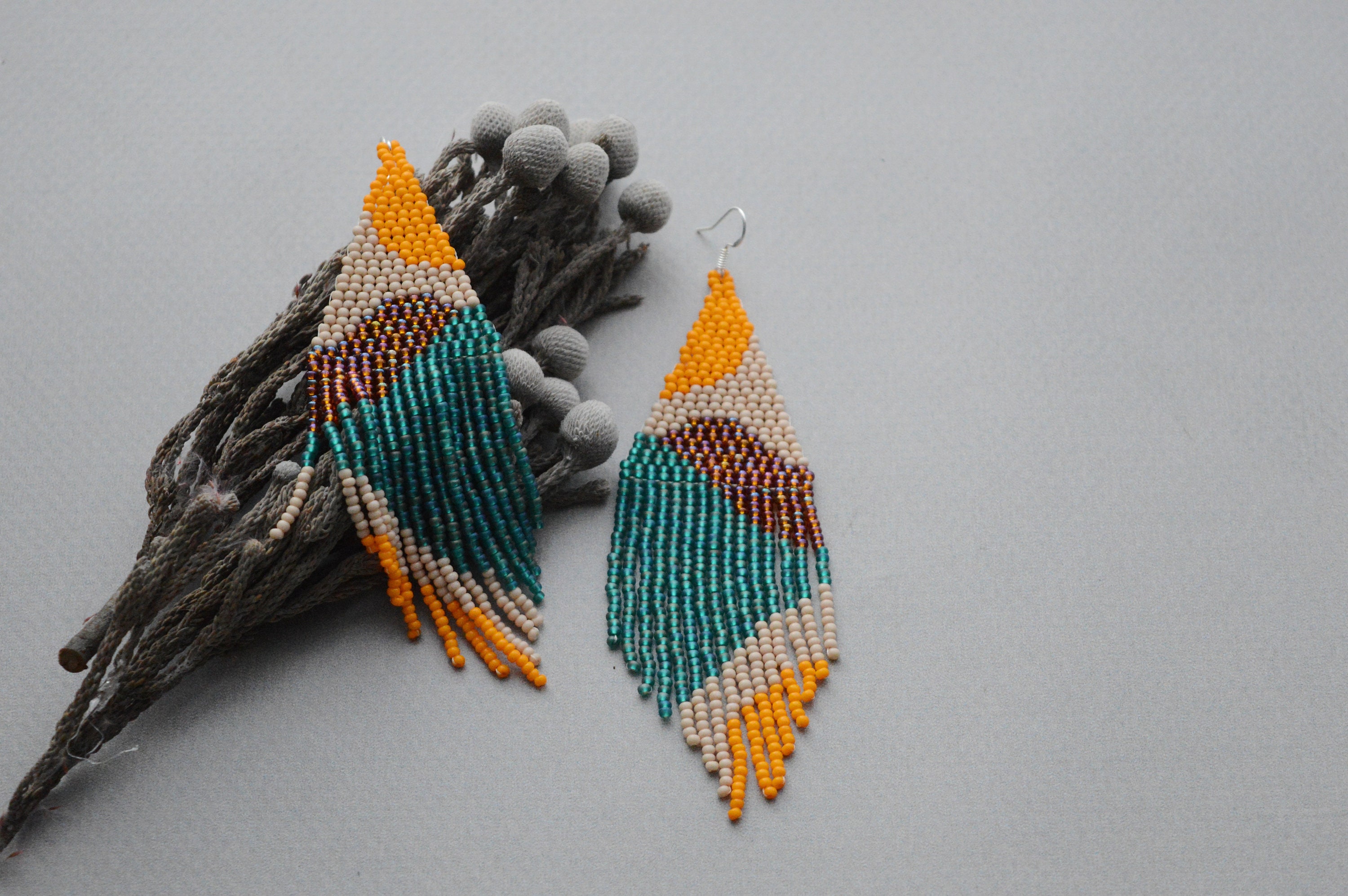 Bead Earring Pattern Brick Stitch Earring Pattern - Etsy
