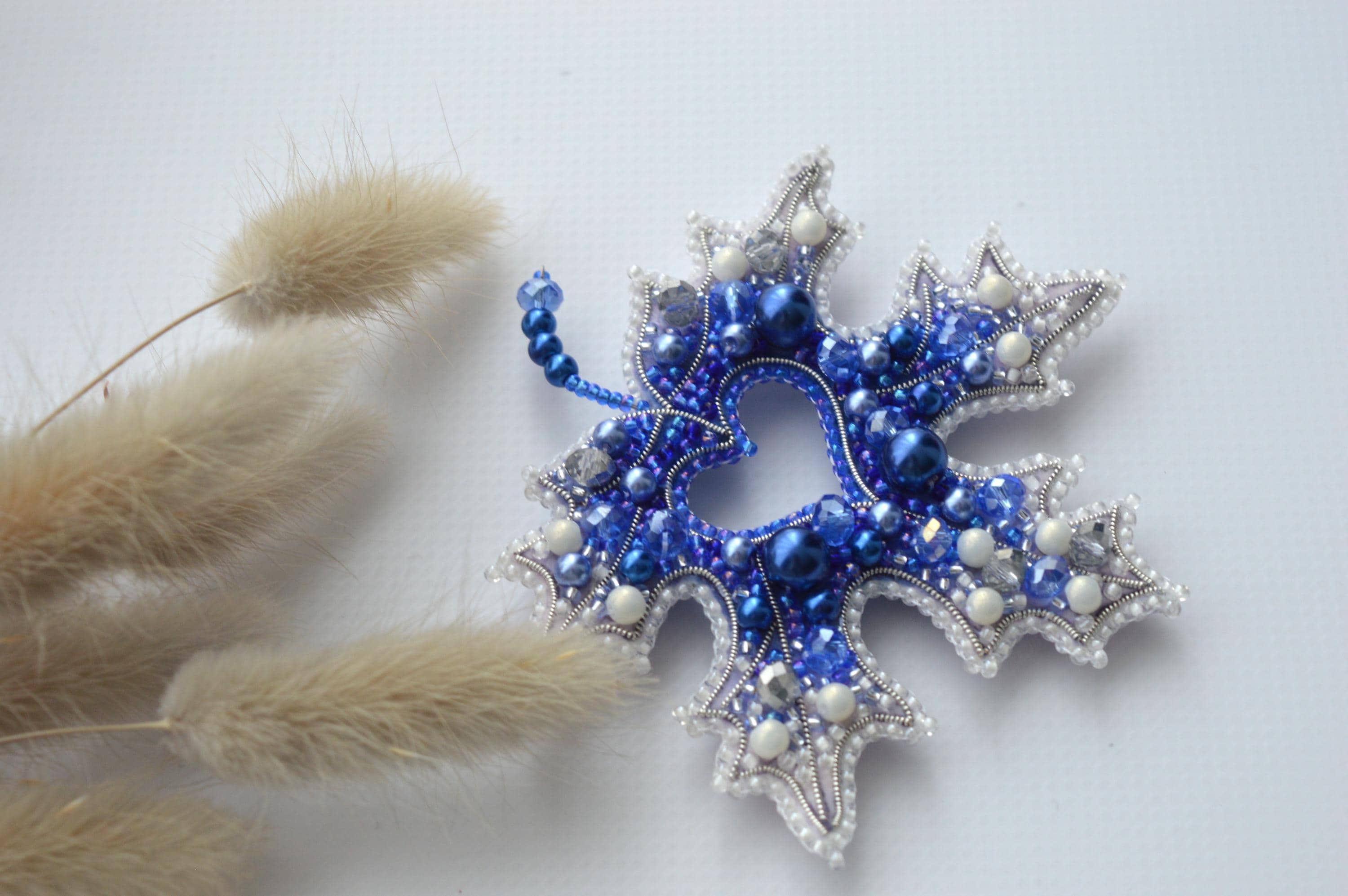 Blue Leaf DIY Beaded Brooch Kit | Jewelry Making Kits for Adults ...