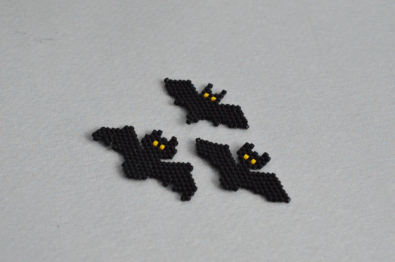 Bats Charms Bead Pattern Halloween Brick Stitch for Bead - Etsy