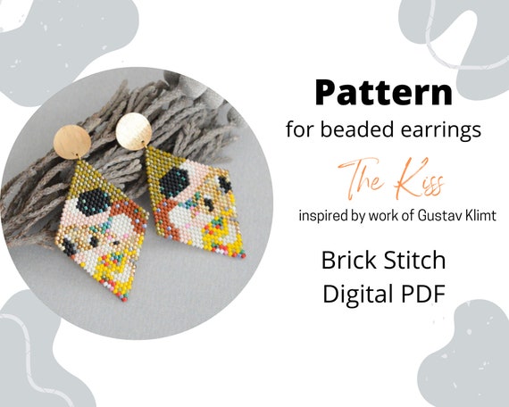 Bead Pattern THE KISS Gustav Klimt Jewelry Brick Stitch for | Etsy