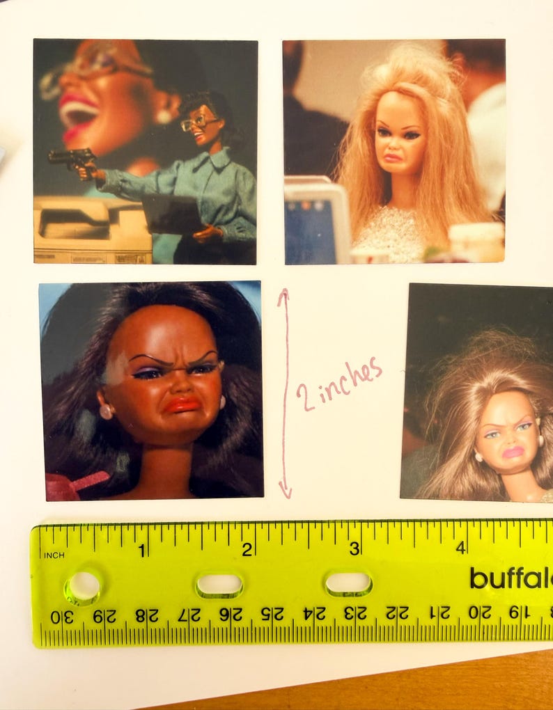 Grumpy Doll Funny Meme Sticker Set Friend Gift Angry Doll Stickers - Etsy