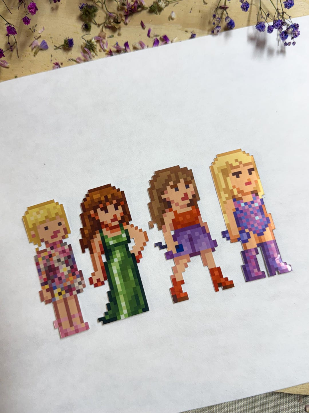Celebrity Pixel Art Sticker Set Kawaii Character Vinyl - Etsy