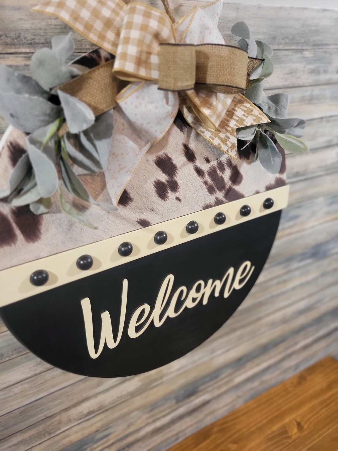 Cow Print Welcome Sign - Etsy