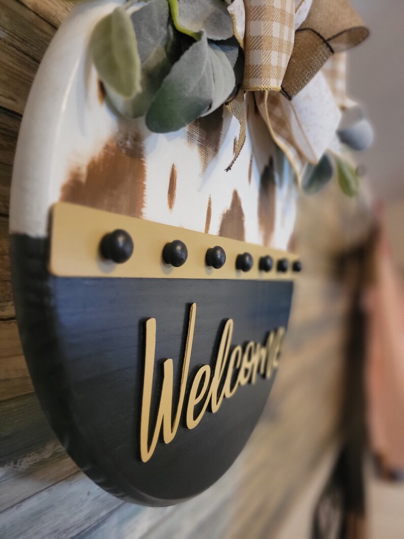 Cow Print Welcome Sign - Etsy