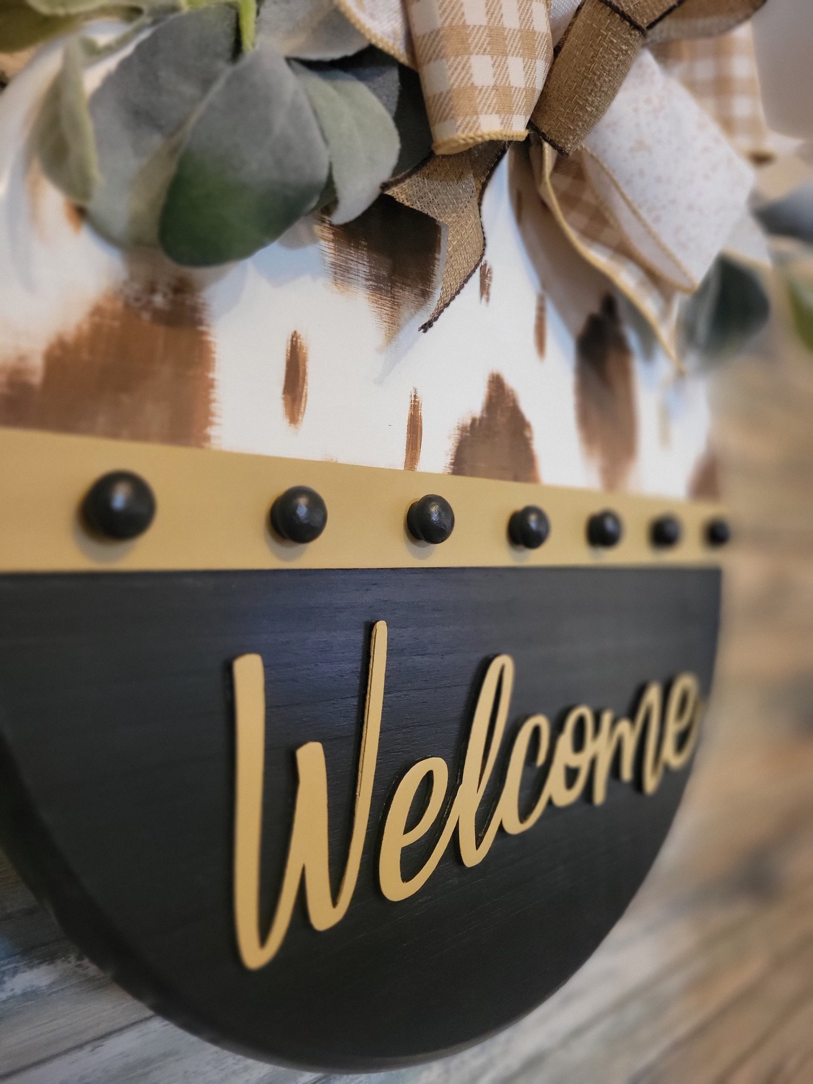 Cow Print Welcome Sign - Etsy