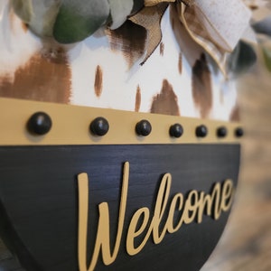 Cow Print Welcome Sign - Etsy