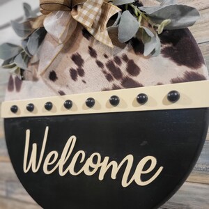 Cow Print Welcome Sign - Etsy