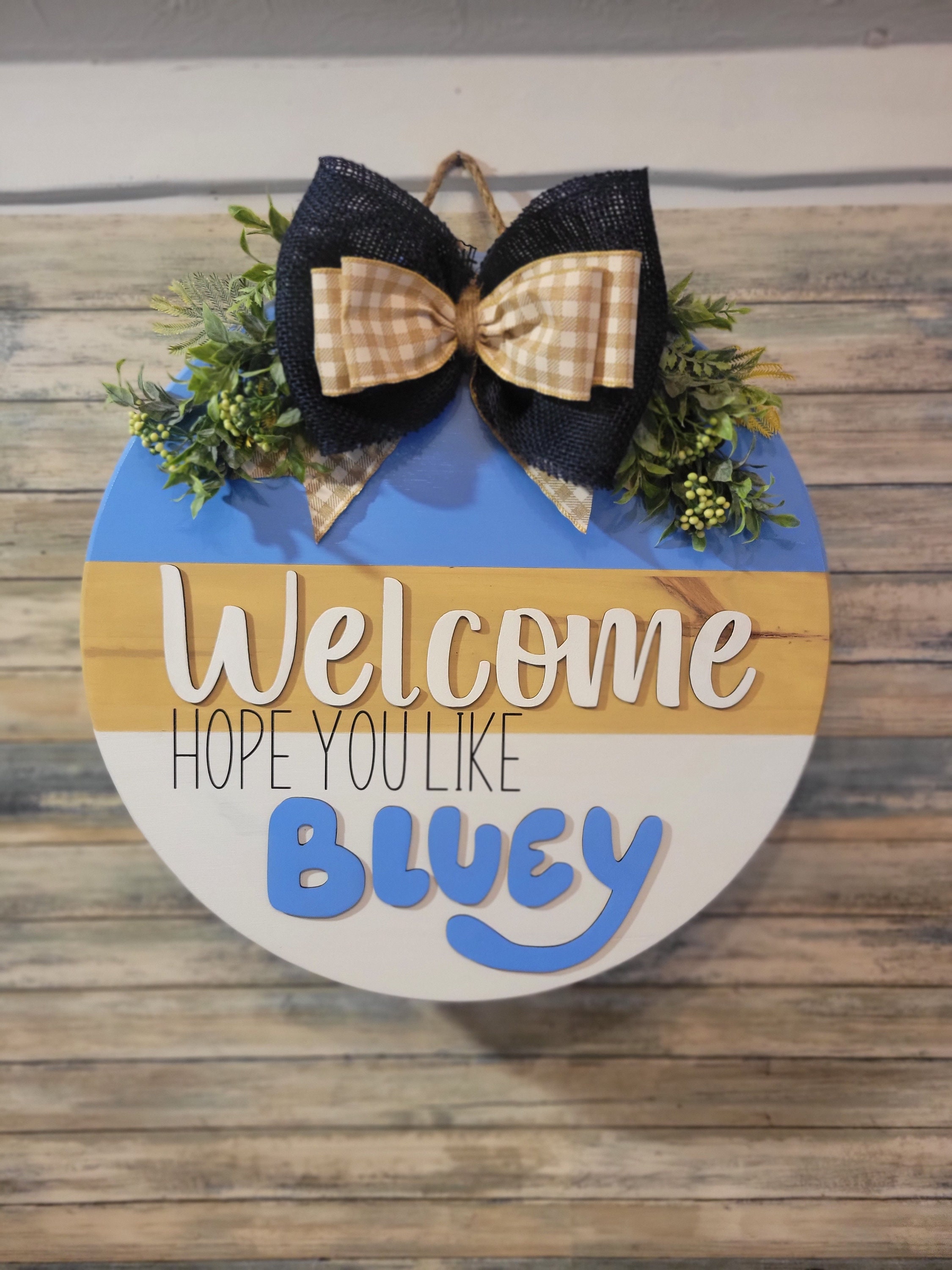 Welcome Bluey Door Sign - Etsy