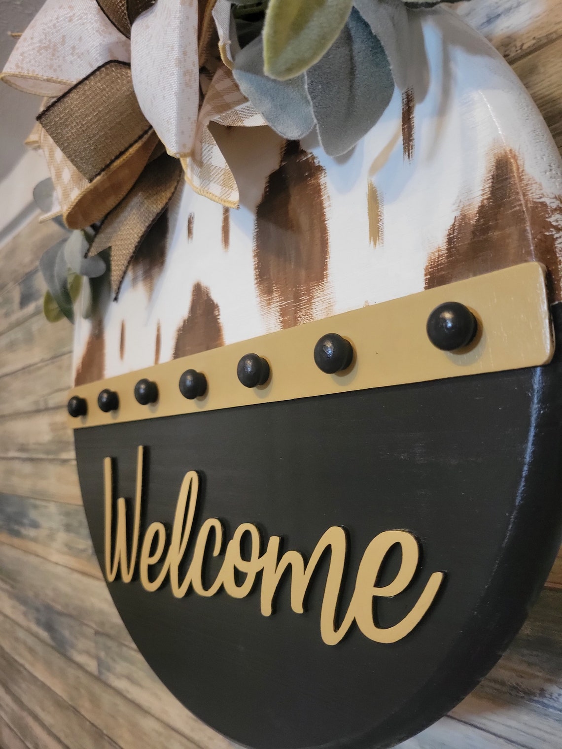 Cow Print Welcome Sign - Etsy
