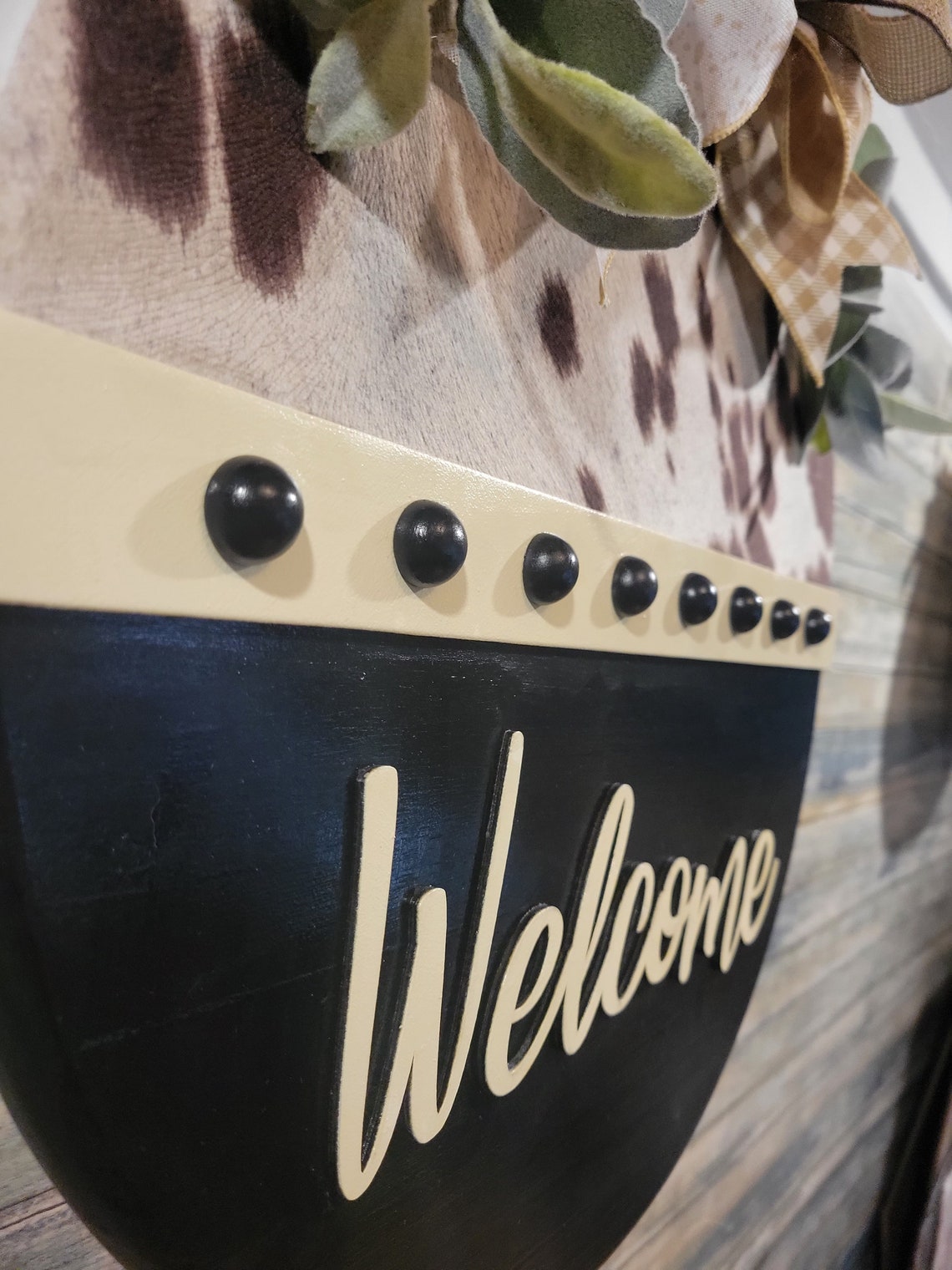 Cow Print Welcome Sign - Etsy