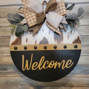 Cow Print Welcome Sign - Etsy