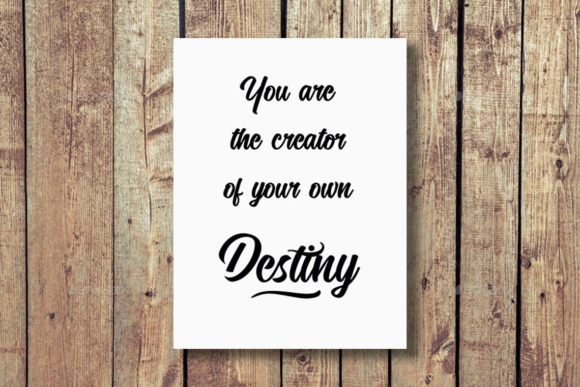 Poster Print,you Are the Creator of Your Own Destiny, Quote ...