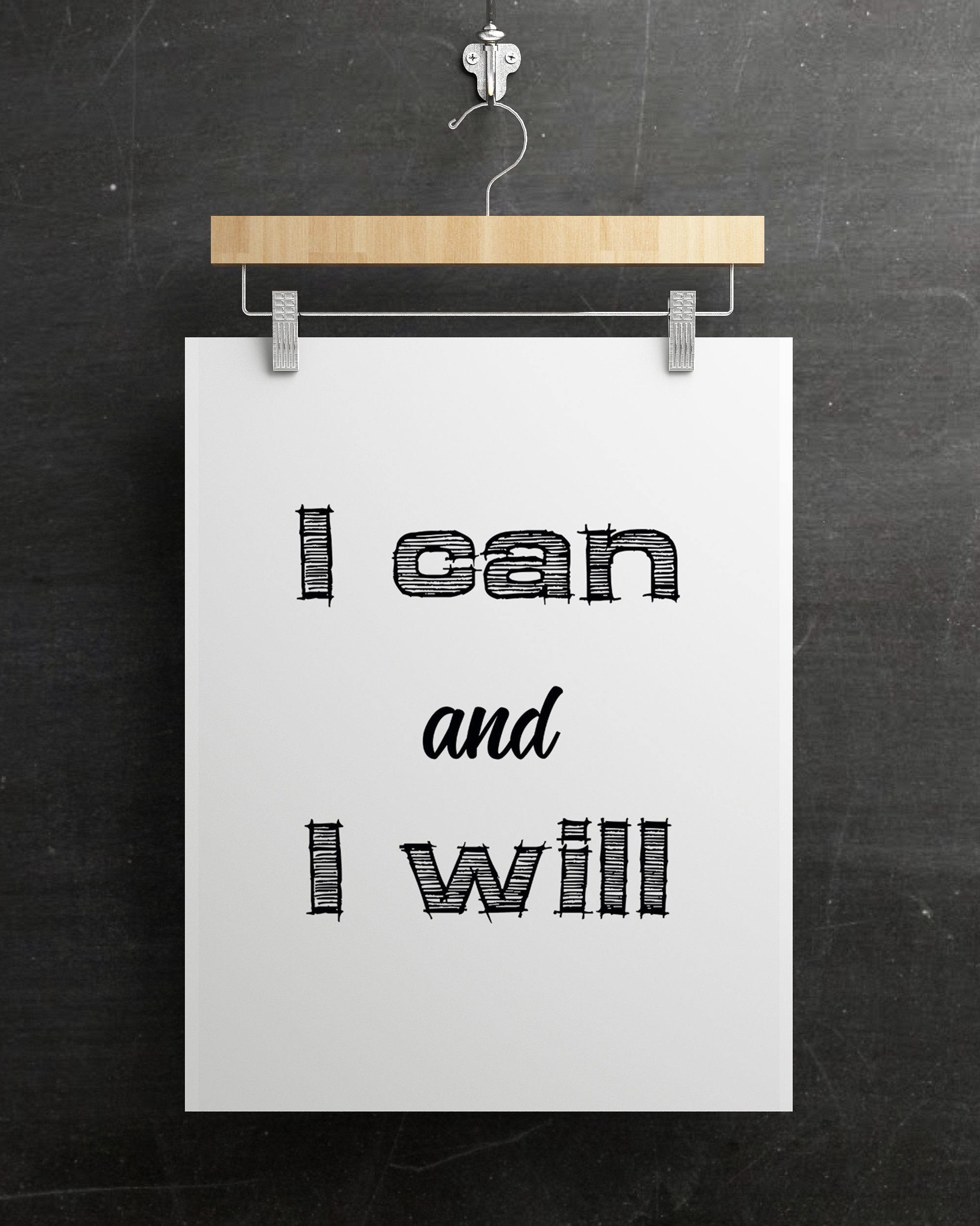 I Can and I Will Printable Poster Digital Download Sign | Etsy New Zealand